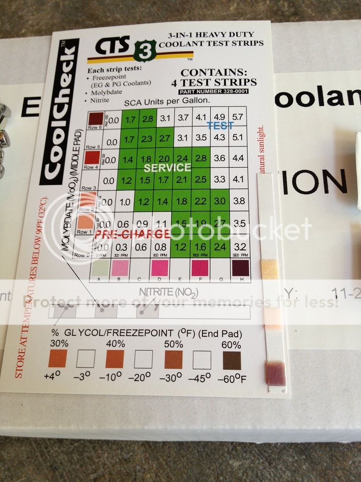 Question about coolant test strip result | The Diesel Stop